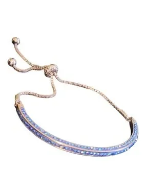 Fifth Avenue | Jewelry | Blue Swarovski Crystal Bracelet In Rose Gold ...
